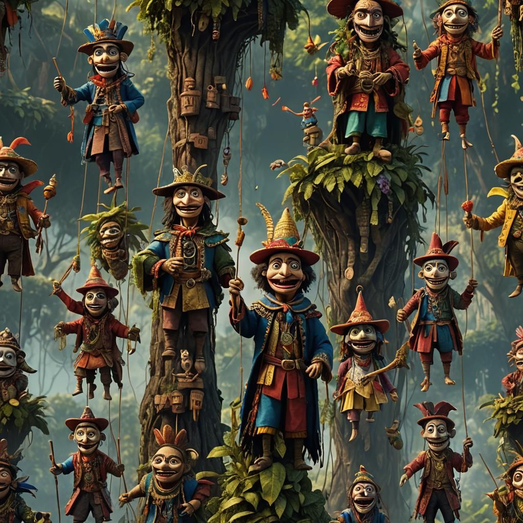 TREES TO PUPPETS - AI Generated Artwork - NightCafe Creator