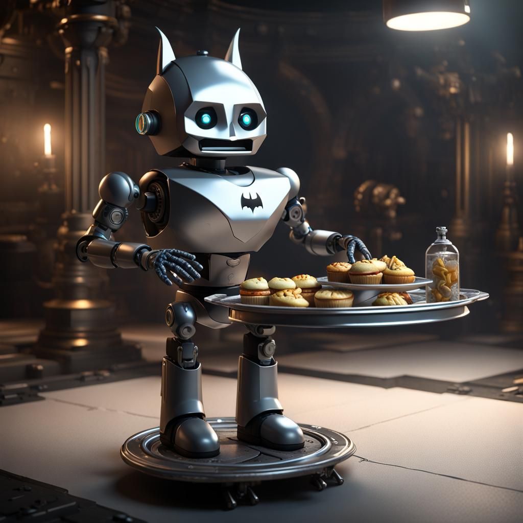 Robot Bat butler - AI Generated Artwork - NightCafe Creator