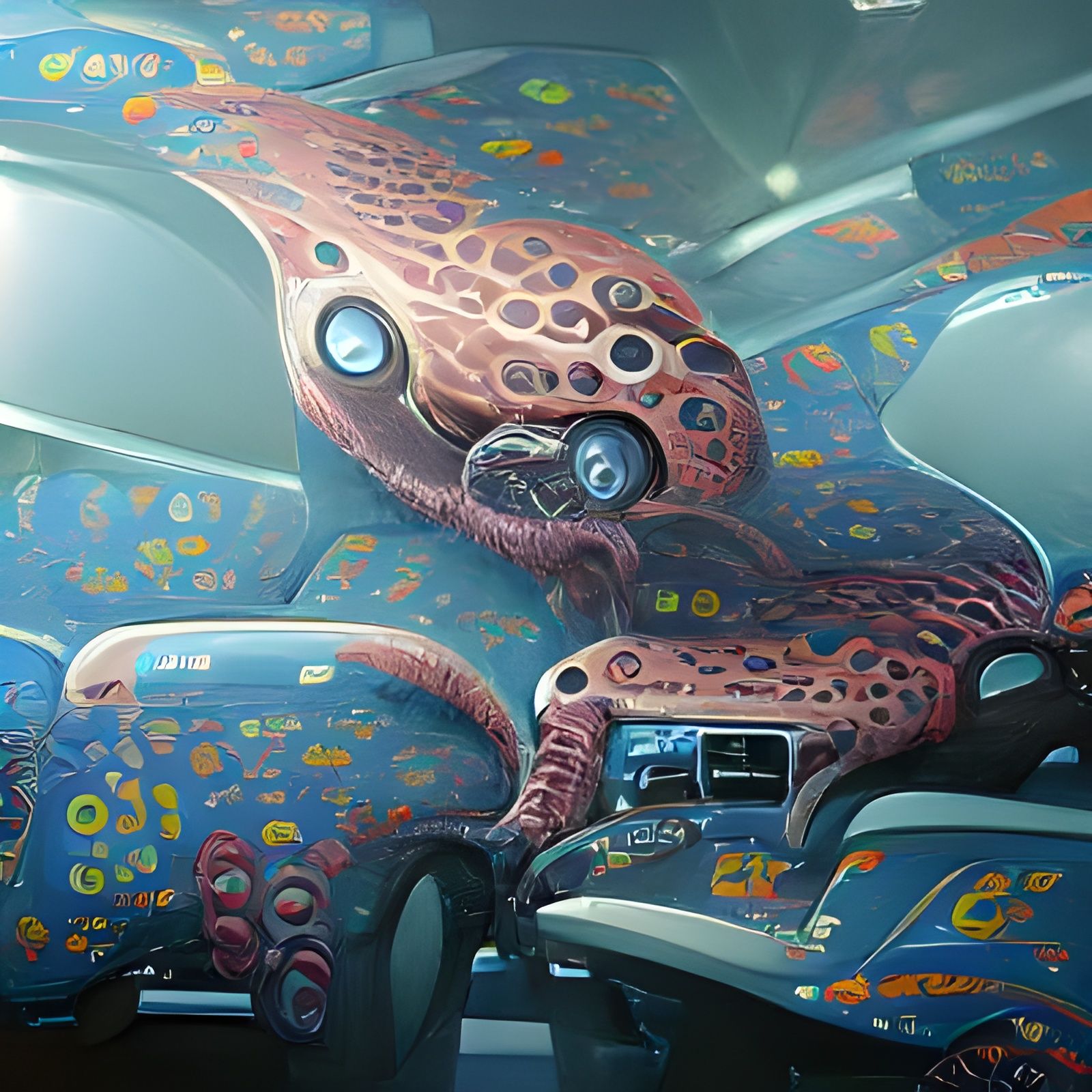 Octopus Bus 8k resolution concept art gouache hyperdetailed : r/nightcafe