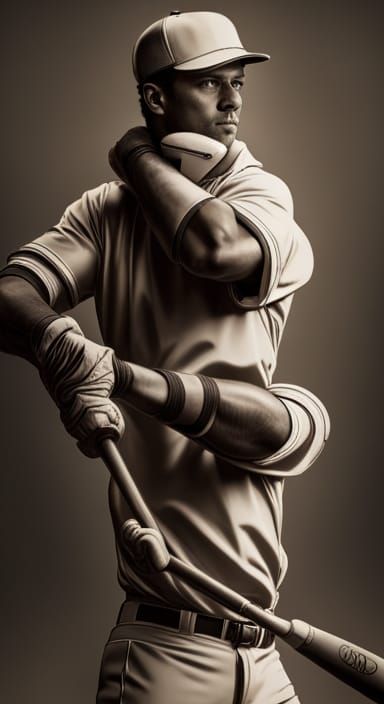Warped Baseball Player - AI Generated Artwork - NightCafe Creator