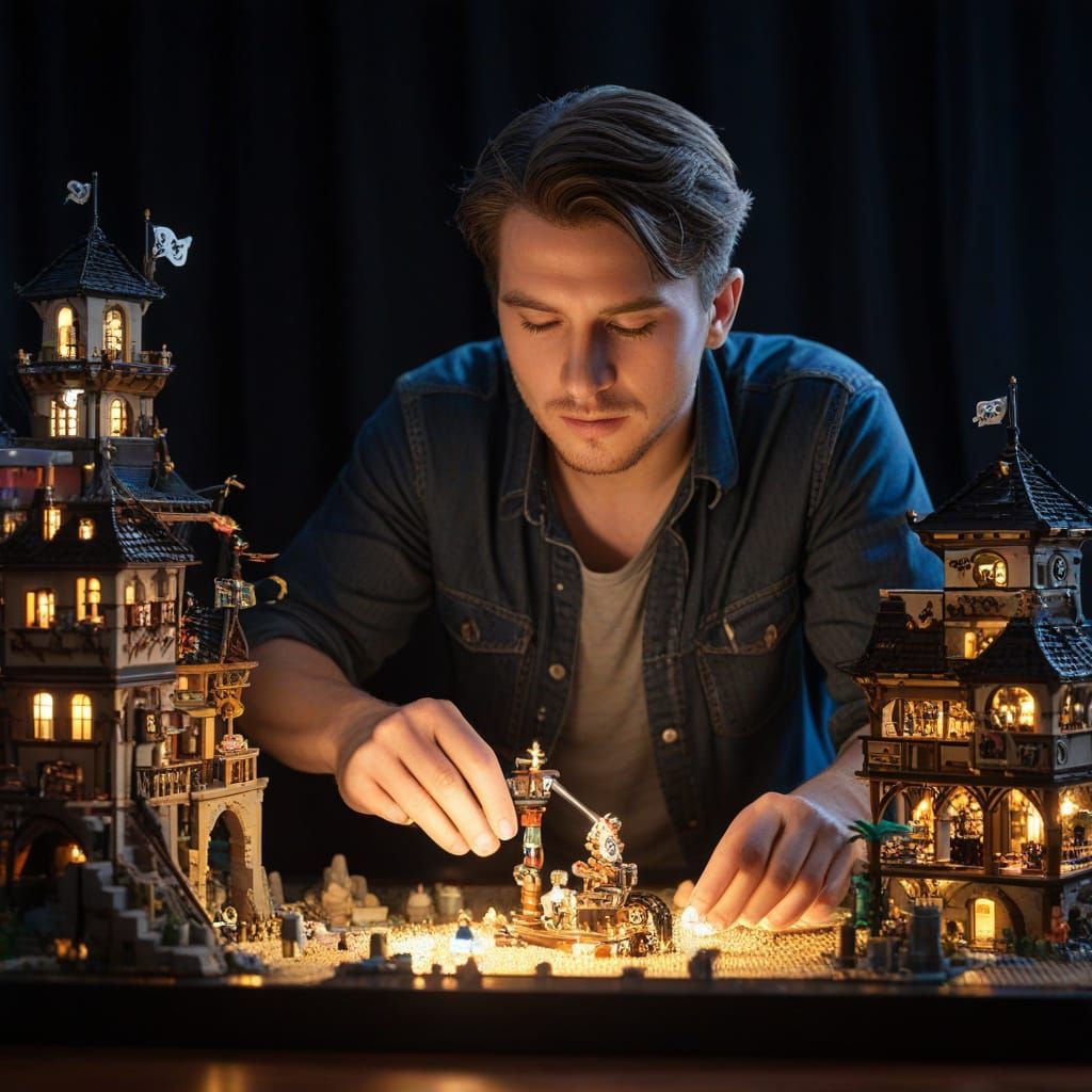 Light up my fortress - Luminous Lego Pirate Fortress