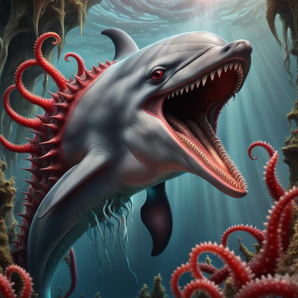 Mutated Dolphin - AI Generated Artwork - NightCafe Creator