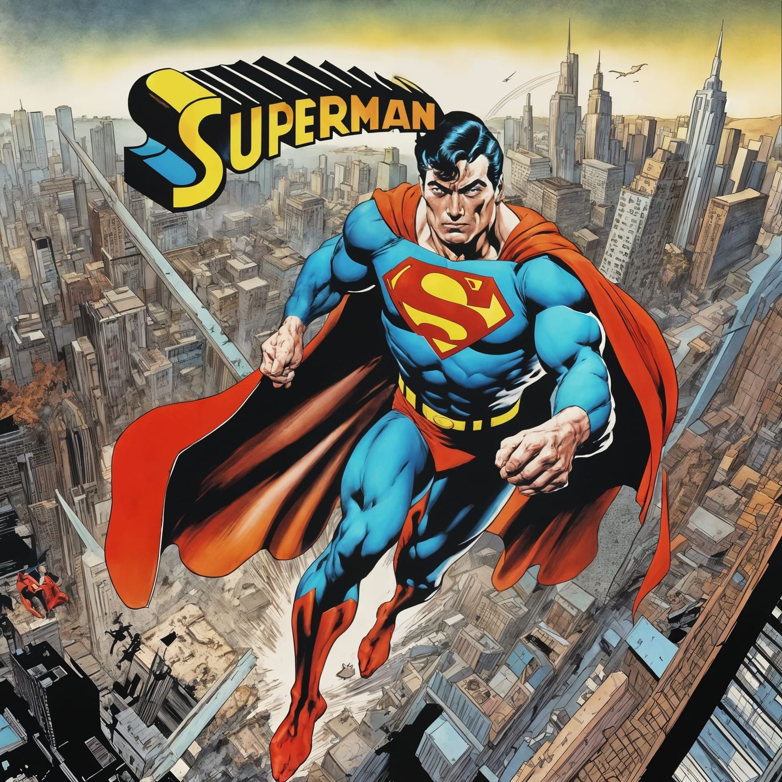 Superman ~ Comic Book Style - Superman Comic Book Cover Art...