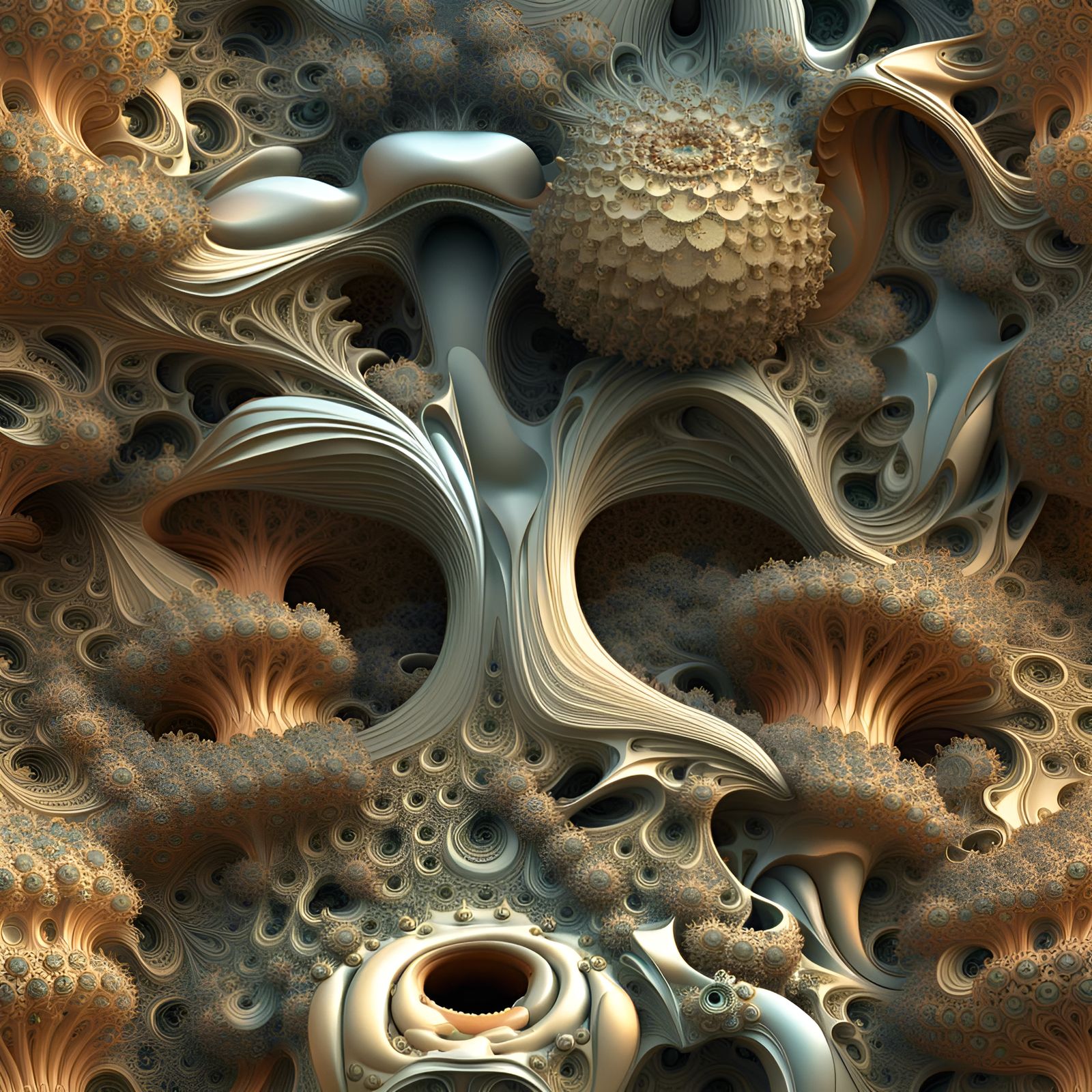 Fractal Shells - AI Generated Artwork - NightCafe Creator