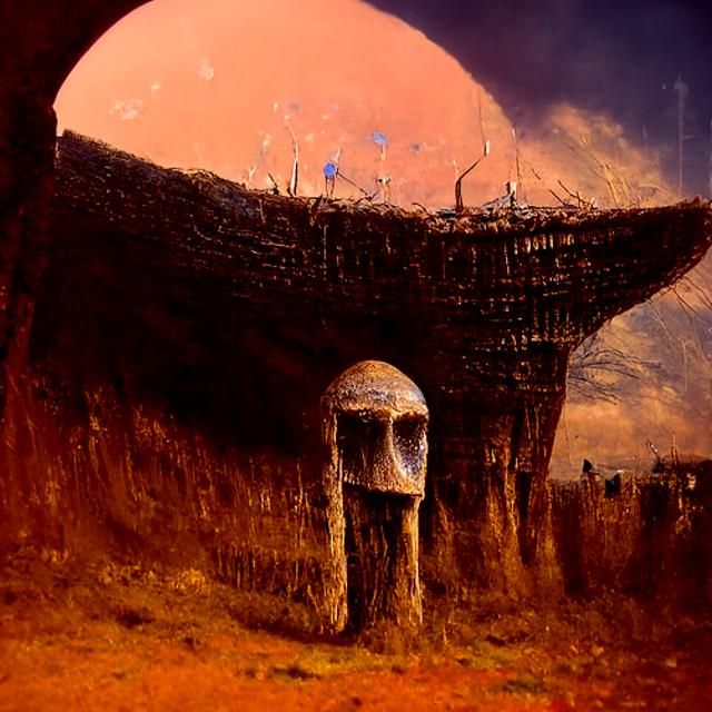 Alien Ruins by Beksinski I - AI Generated Artwork - NightCafe Creator