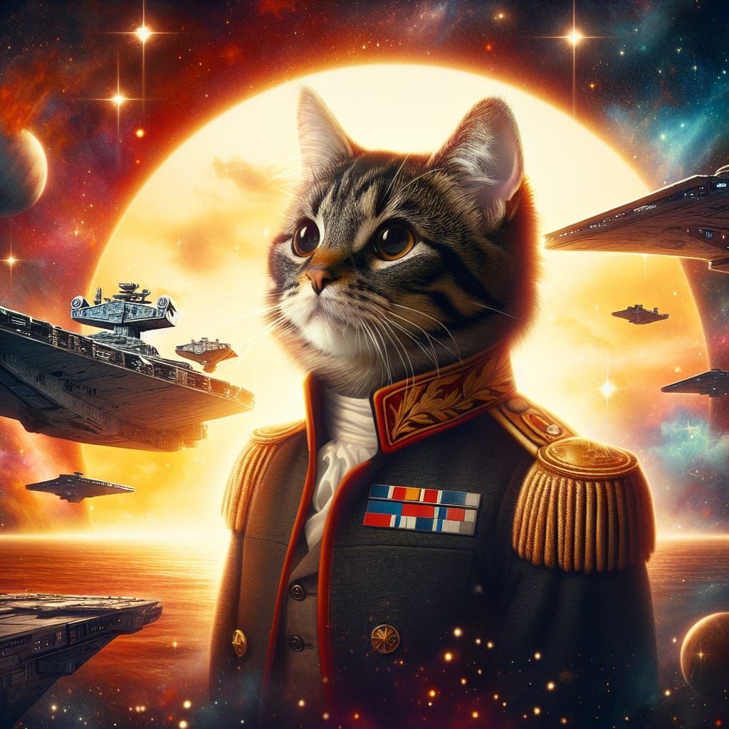 Space Cat Captain. - AI Generated Artwork - NightCafe Creator