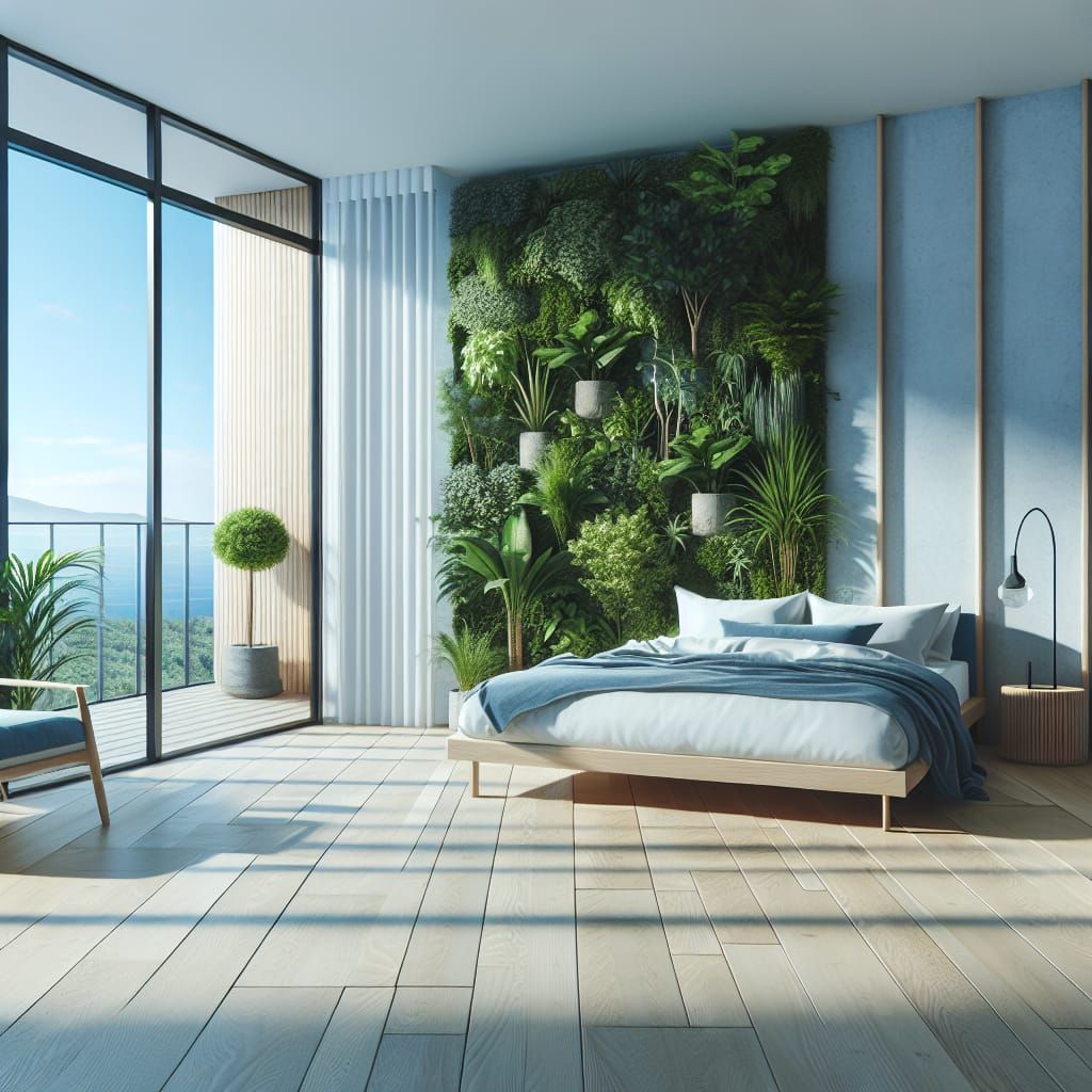 Blue by Design - Sustainable Minimalist Bedroom Oasis in So...