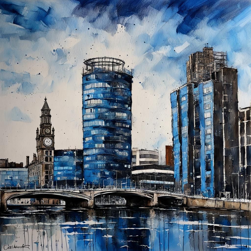 Manchester Blue - AI Generated Artwork - NightCafe Creator