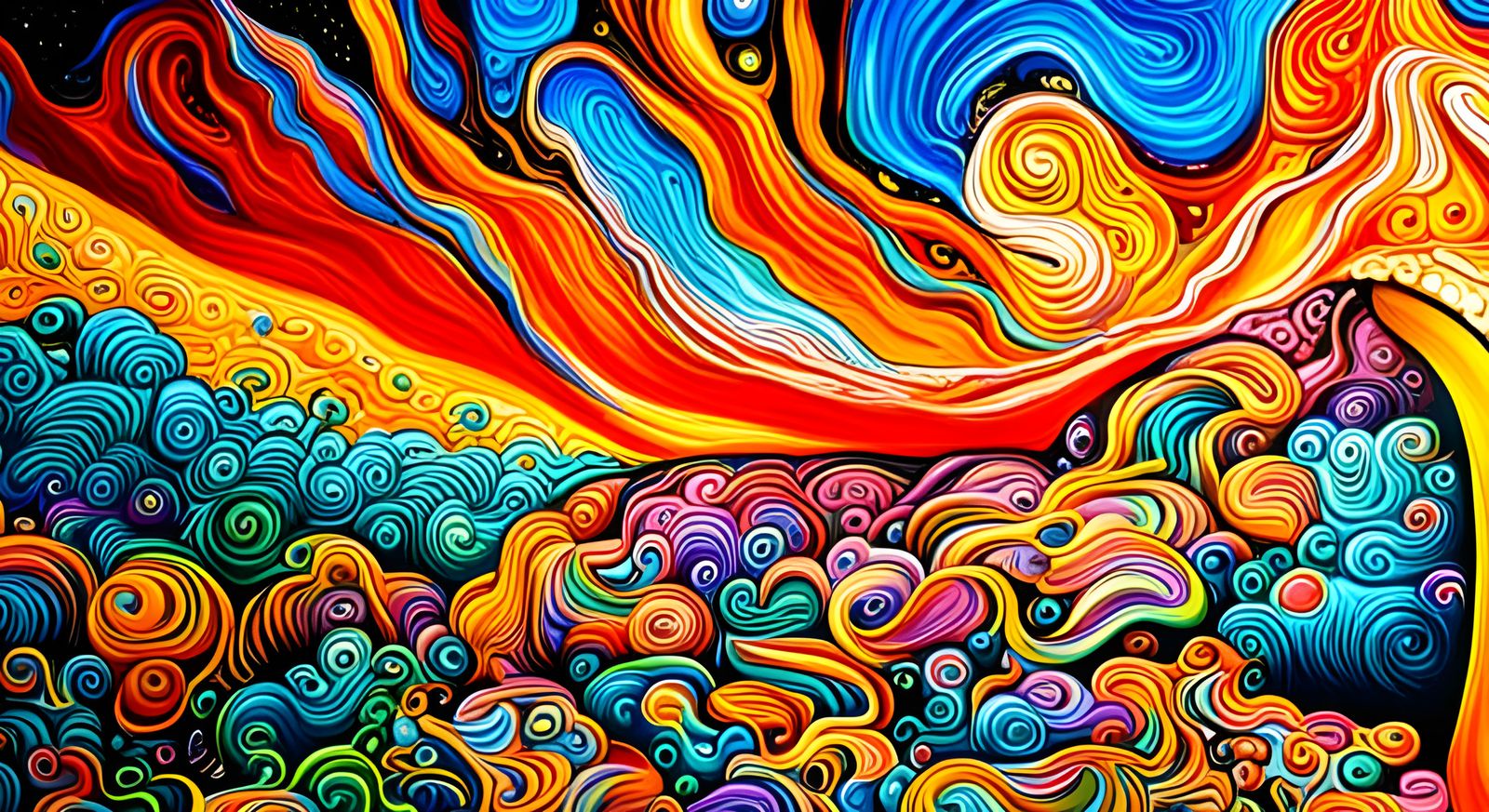 Color waves - AI Generated Artwork - NightCafe Creator