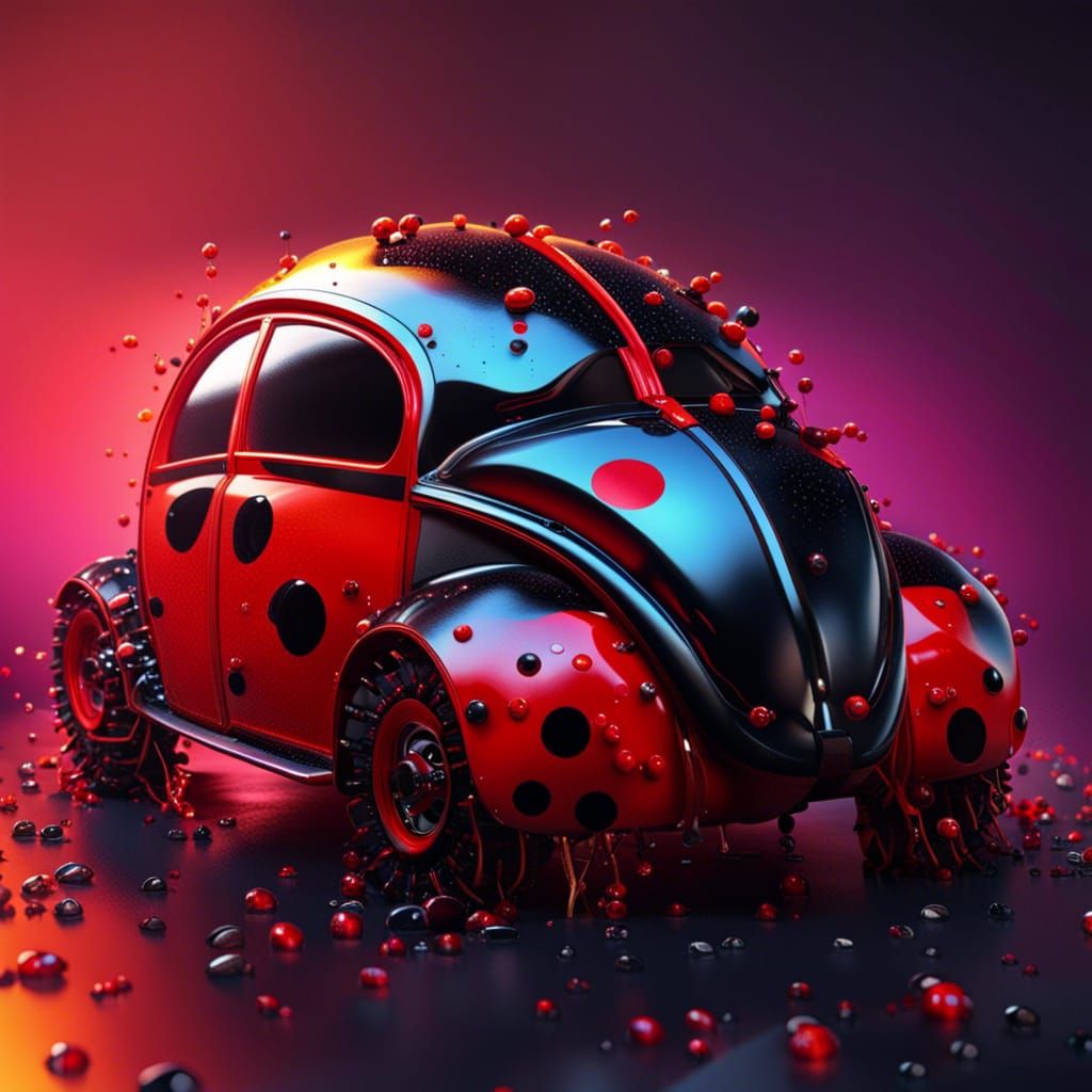 Ladybug car - AI Generated Artwork - NightCafe Creator