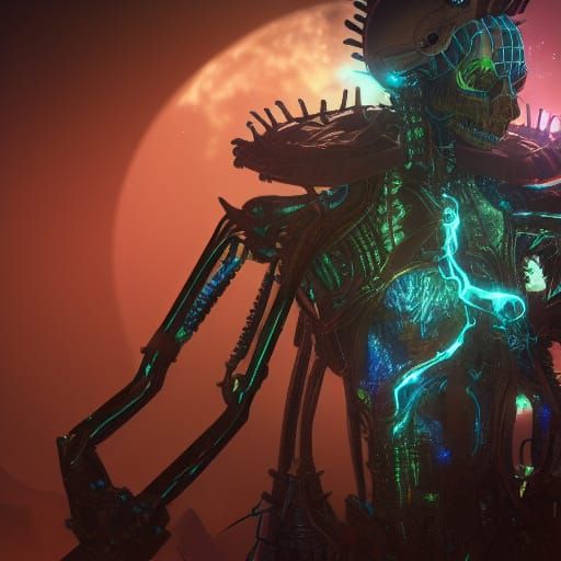 Electric Skeleton - AI Generated Artwork - NightCafe Creator