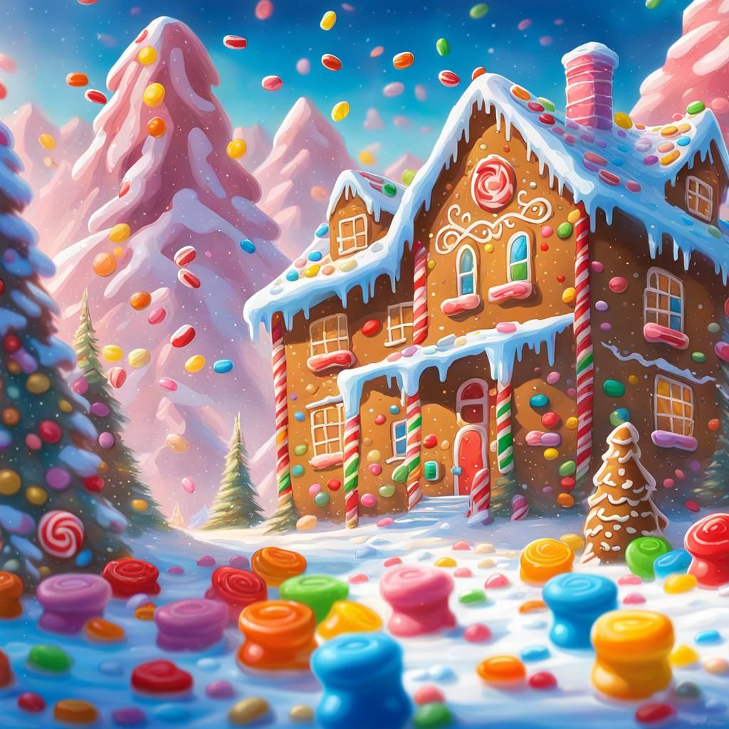 Raining Candy - AI Generated Artwork - NightCafe Creator