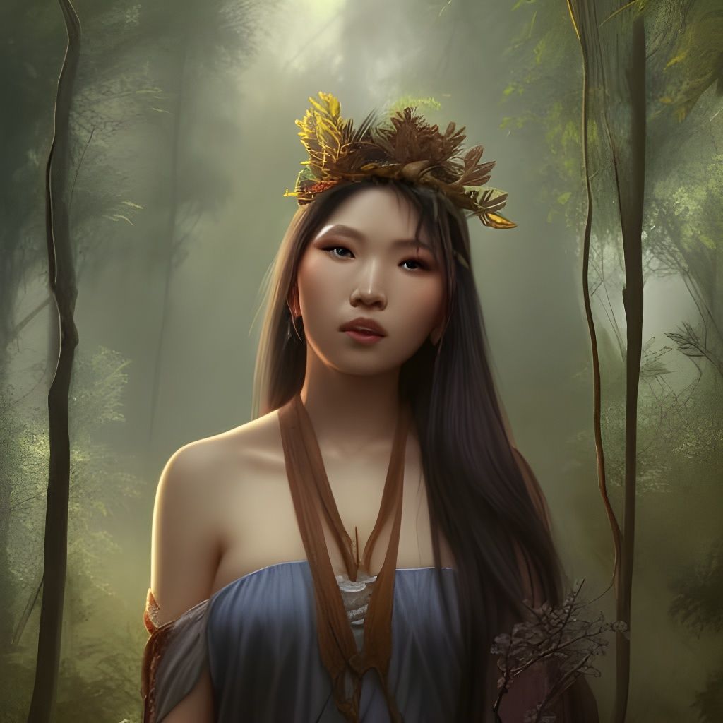 Goddess of the forest - AI Generated Artwork - NightCafe Creator