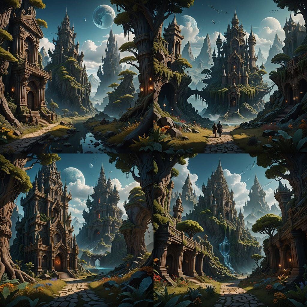 Reincarnation journey - Surreal Fantasy Realm Unfolds in Dee...