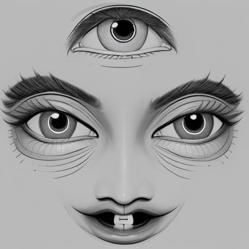 three eyed face - AI Generated Artwork - NightCafe Creator