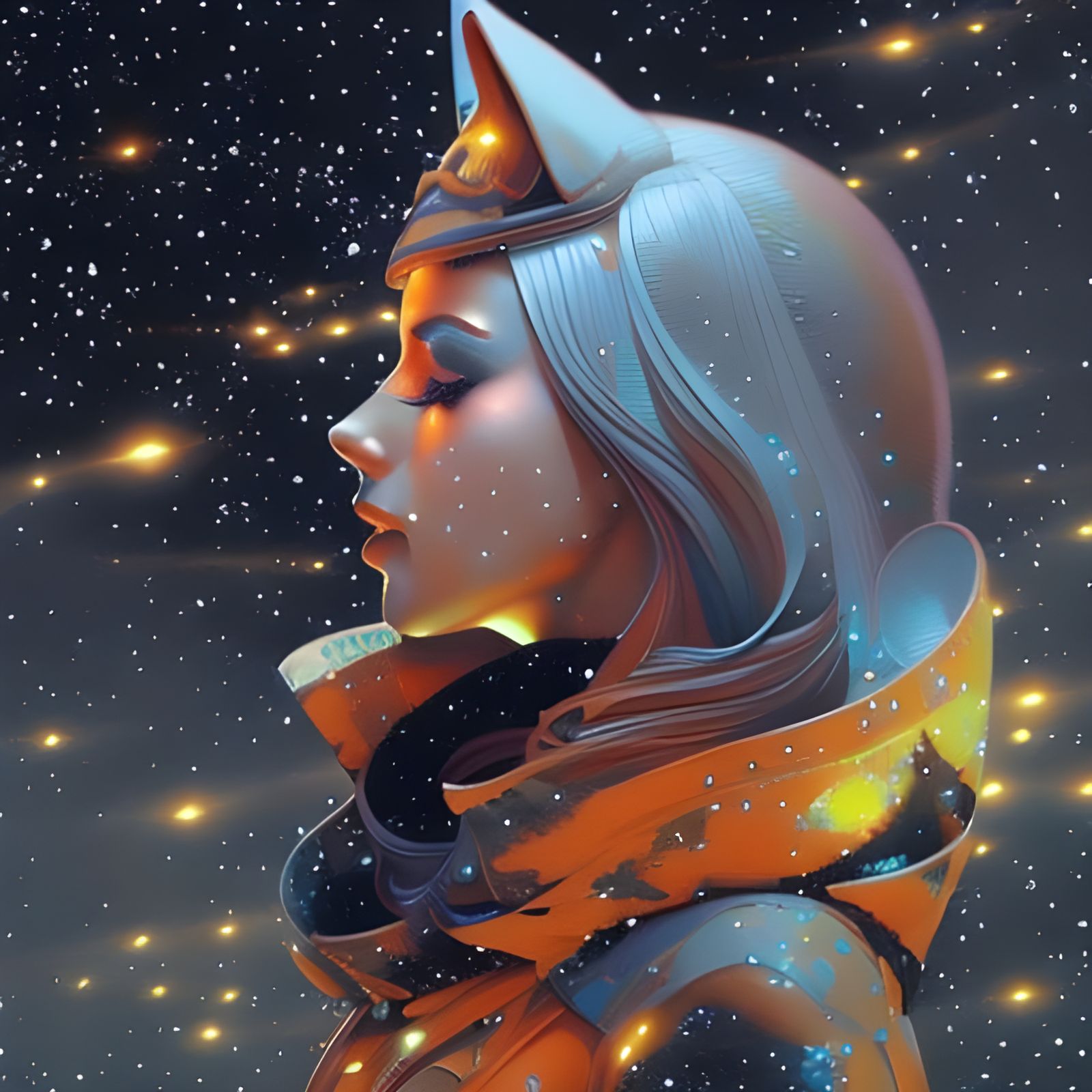 Space Cat-ette - AI Generated Artwork - NightCafe Creator