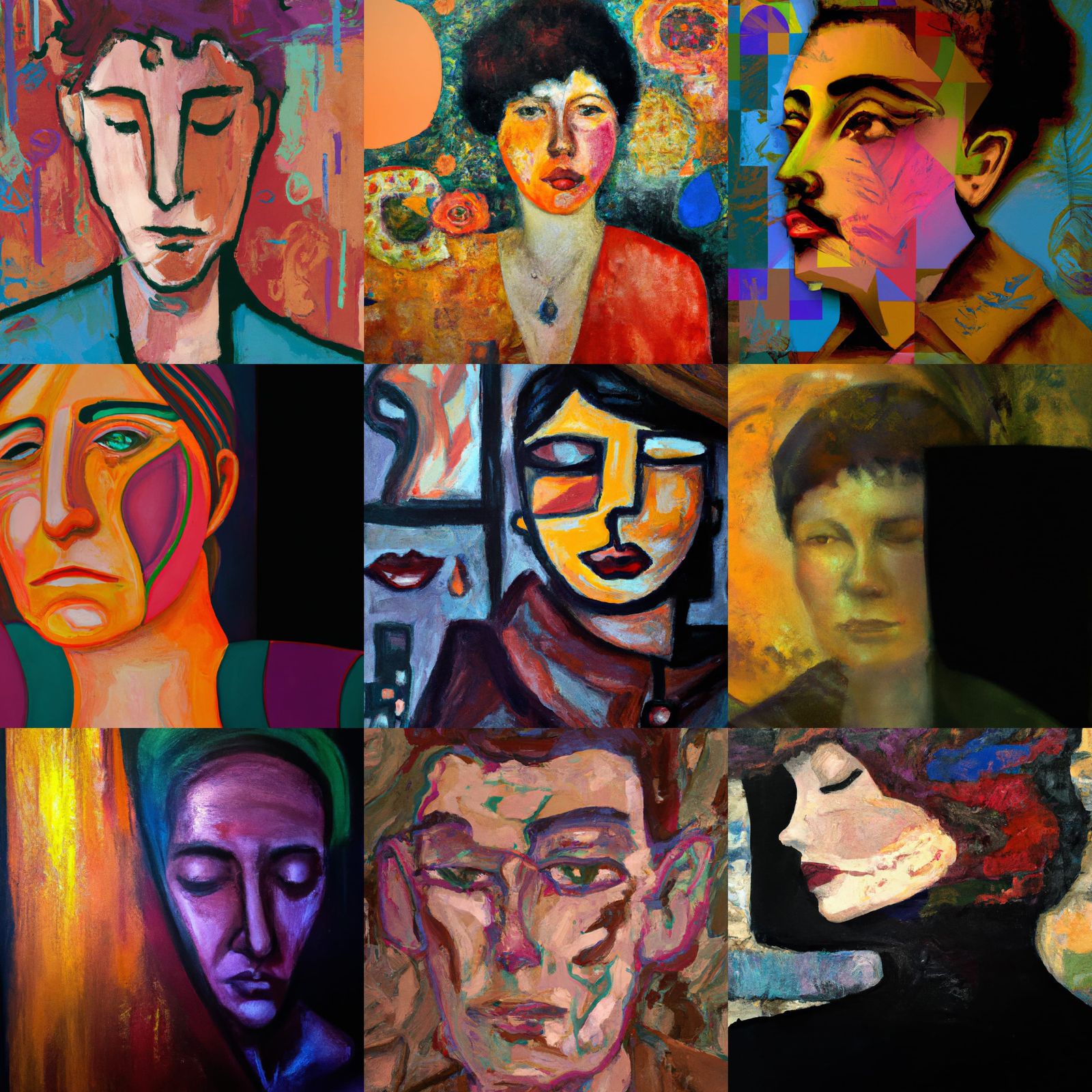 An introspective self-portrait, exploring the artist's identity through ...