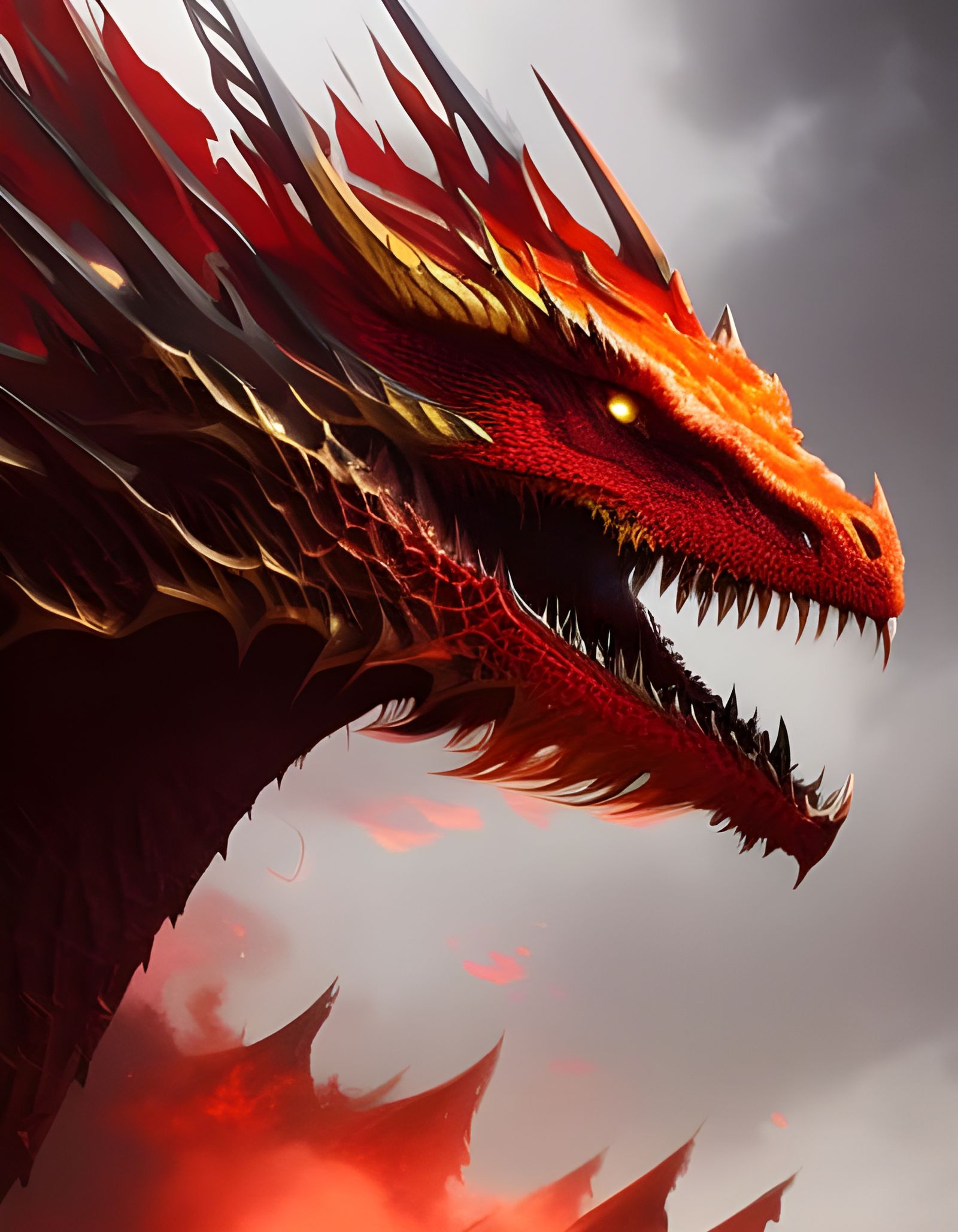 Ancient Red Dragon - AI Generated Artwork - NightCafe Creator