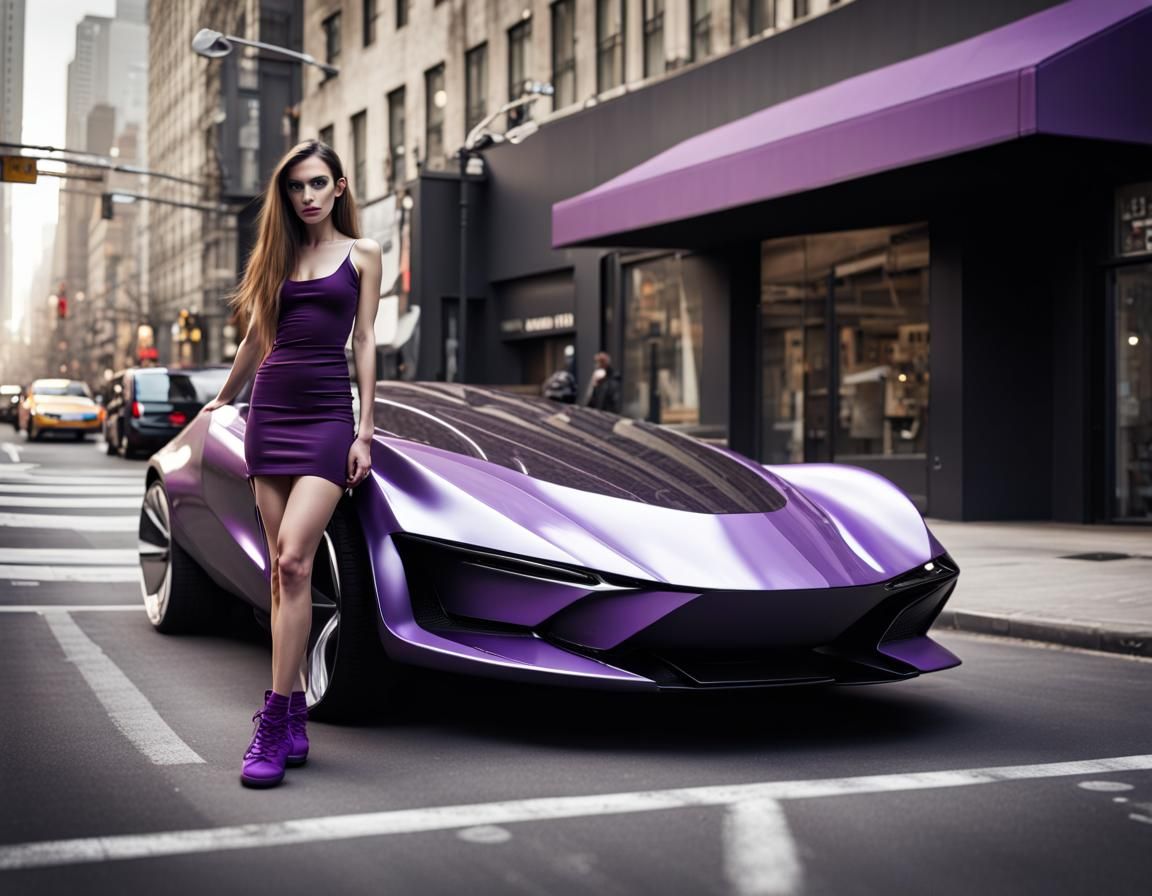 Urban Majesty: The Unconventional Purple Beast Dominates NYC Streets! 🌆 ...