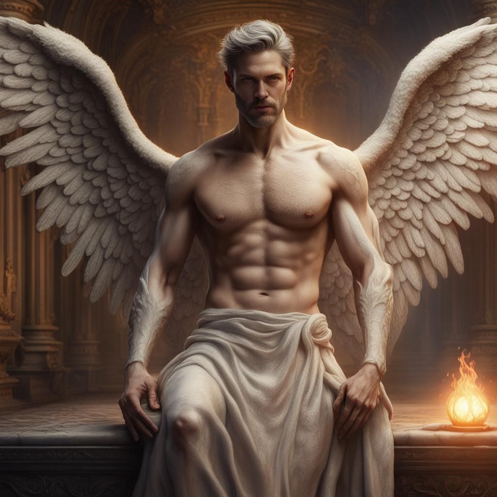 lucifer the male angel of light, Sublime, Androgynous, Oil Pastel ...