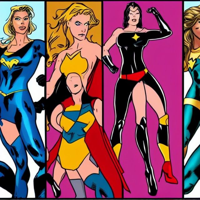 More female superheroes - AI Generated Artwork - NightCafe Creator