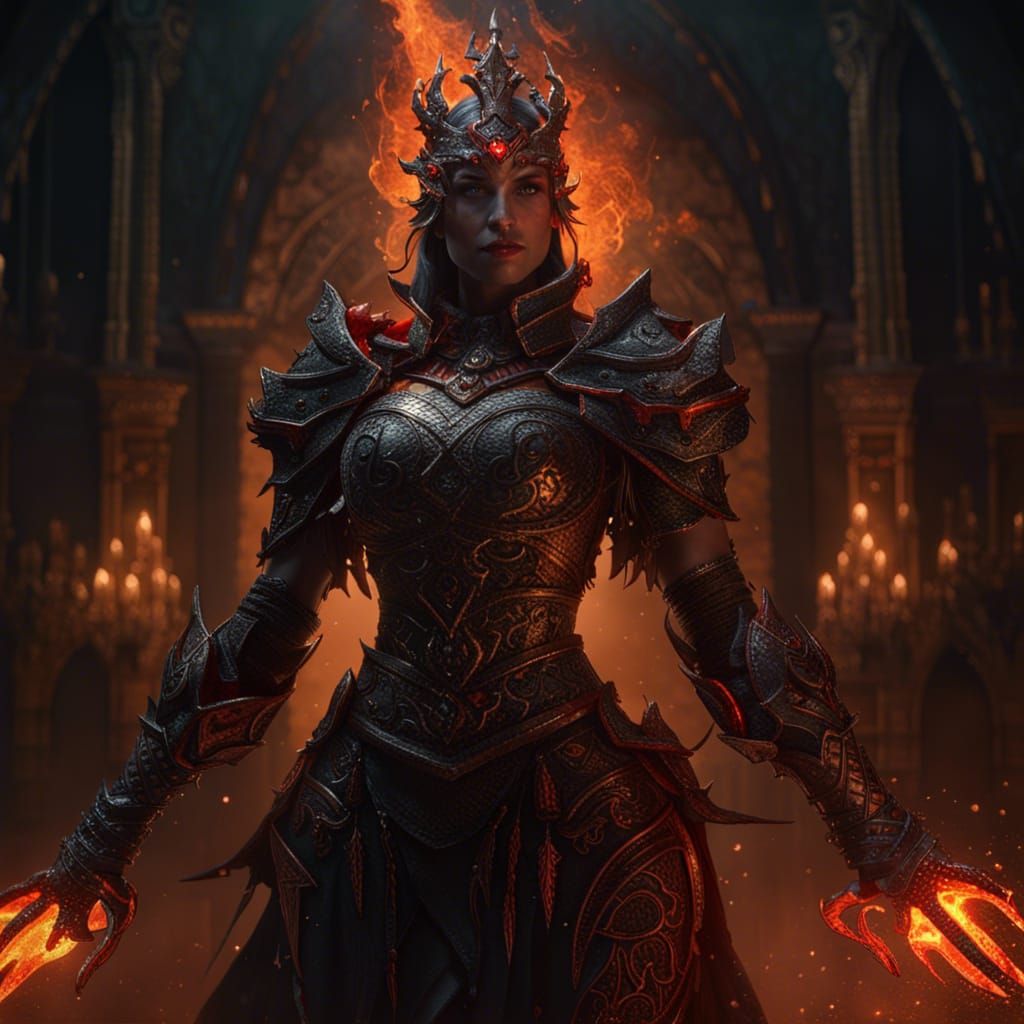 Queen of Embers - AI Generated Artwork - NightCafe Creator