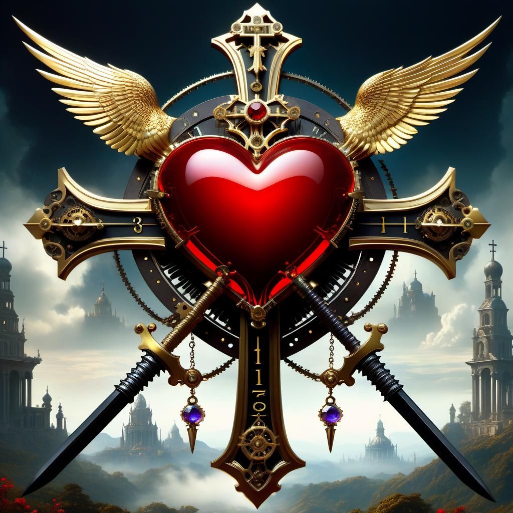 REALI' S COAT OF ARMS - RED HEART - AI Generated Artwork - NightCafe ...