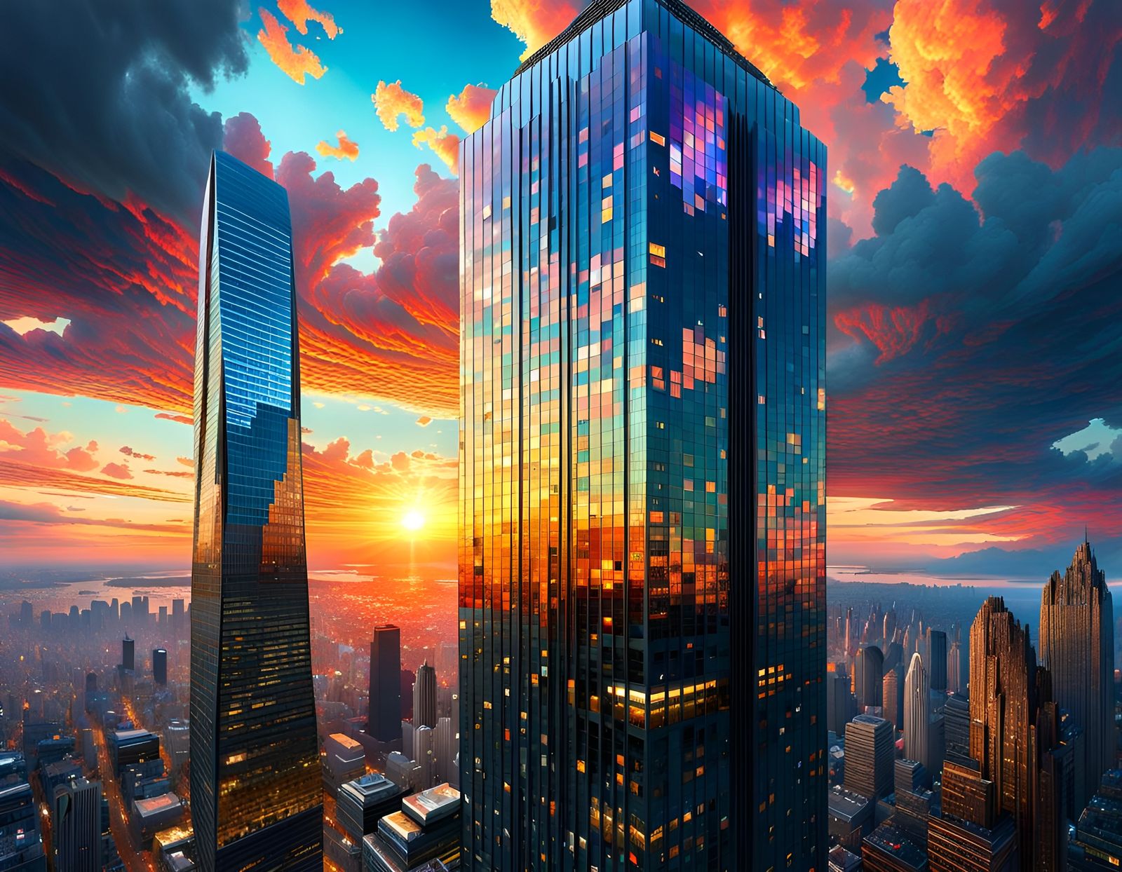 Skyscraper - AI Generated Artwork - NightCafe Creator