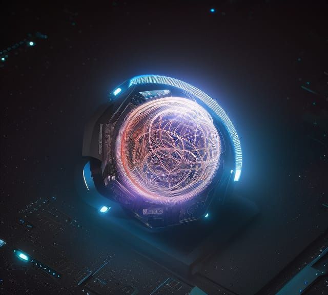 A stunning insanely detailed image of an artificial intelligence brain ...