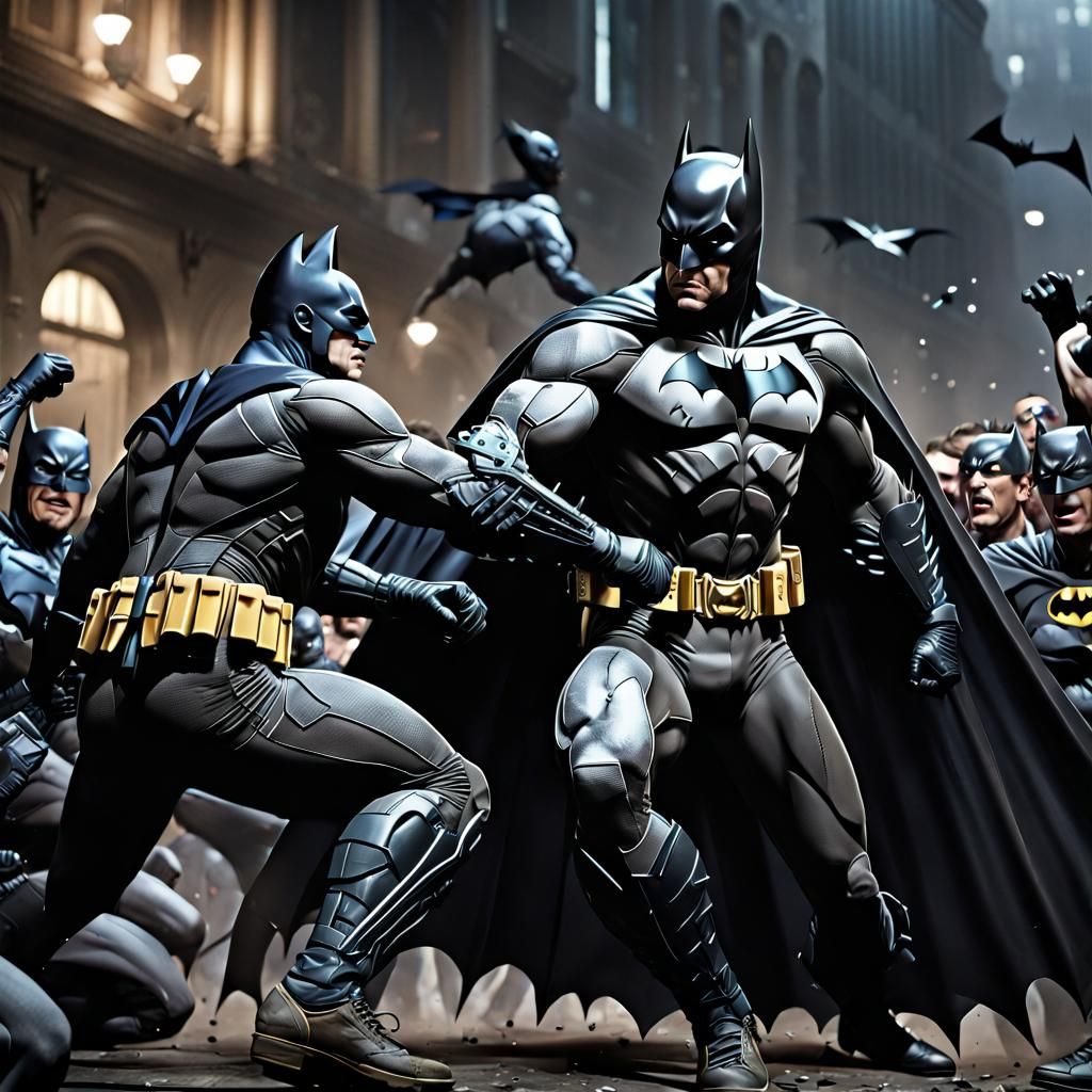 Batman vs Batman - AI Generated Artwork - NightCafe Creator