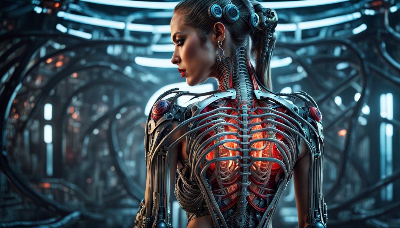 Female Cyborg - AI Generated Artwork - NightCafe Creator