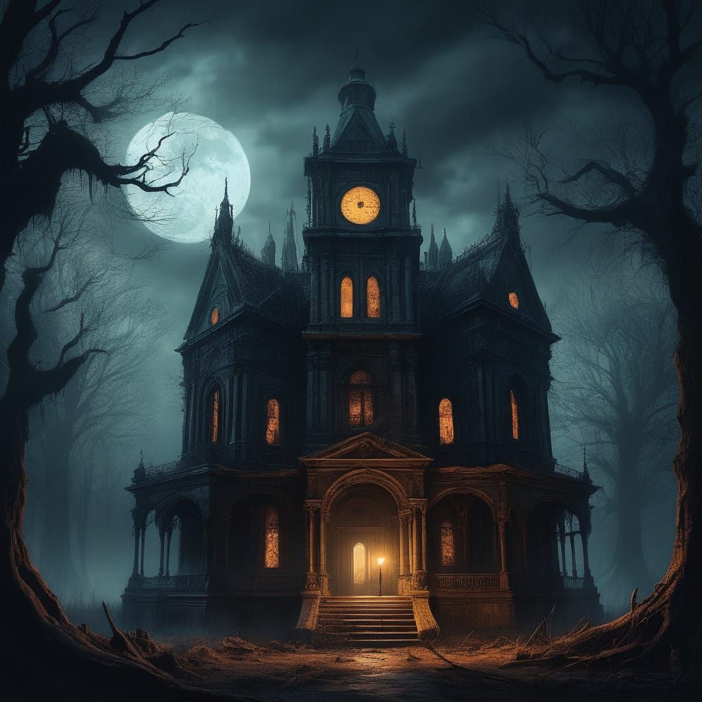 Ethereal Horror Entity in Dark, Biomechanical Aest... - AI Art