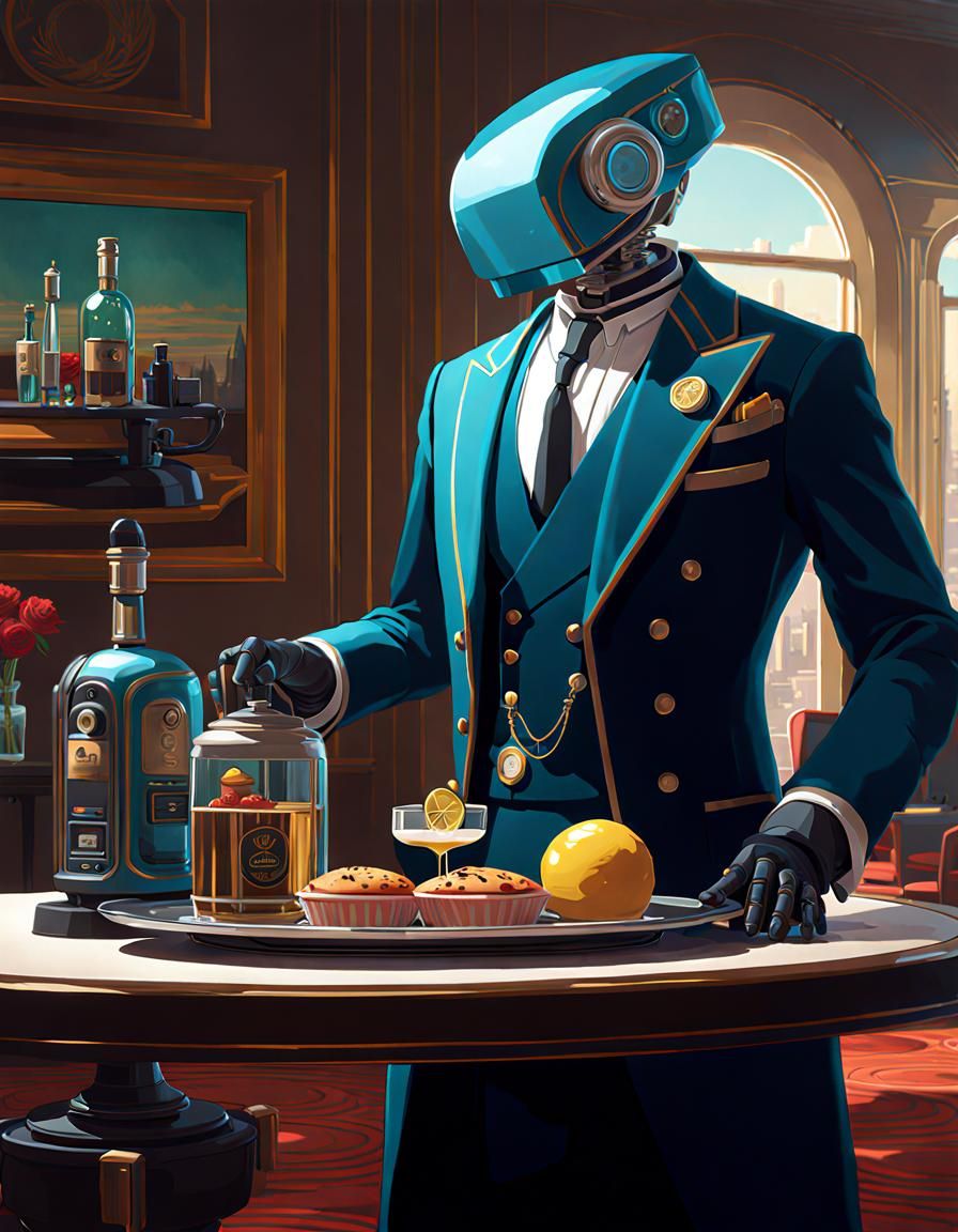 Robotic Butler - AI Generated Artwork - NightCafe Creator