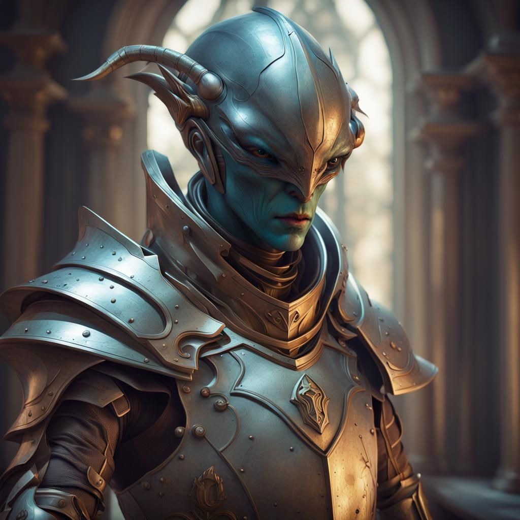 Alien Knight - AI Generated Artwork - NightCafe Creator