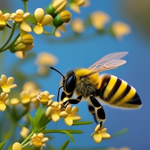 Pretty Bee - AI Generated Artwork - NightCafe Creator