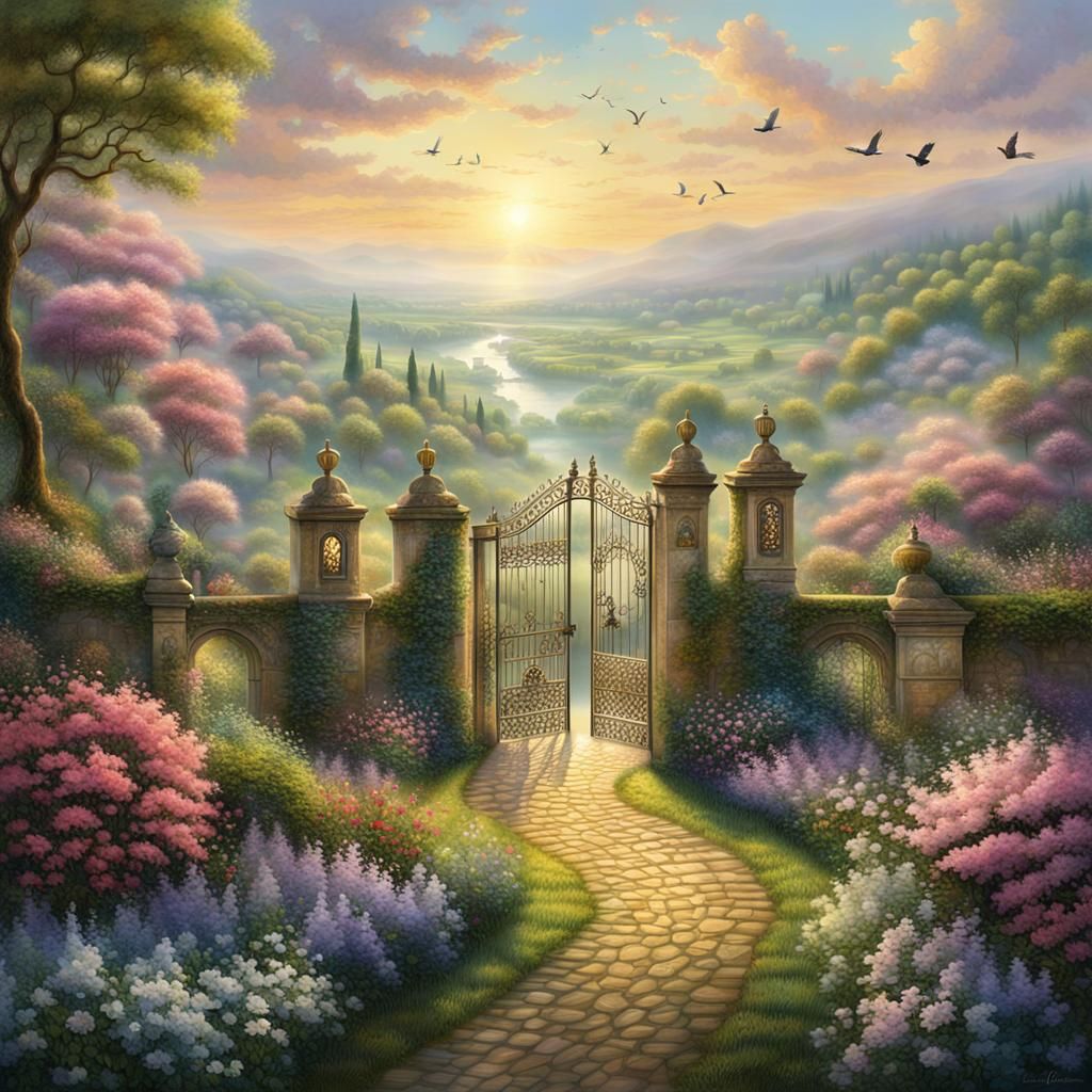 Arriving at the spring court - AI Generated Artwork - NightCafe Creator