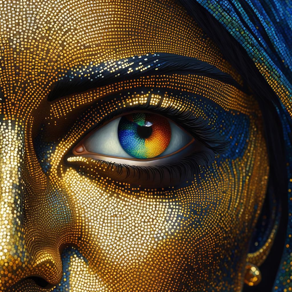 Pointillism Light reflections - AI Generated Artwork - NightCafe Creator