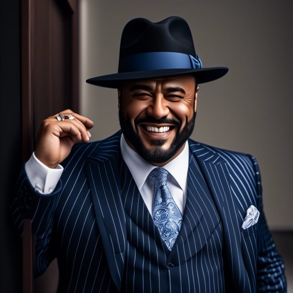 full body photo, short, fat and ugly ((mafia wiseguy)), wearing a blue ...