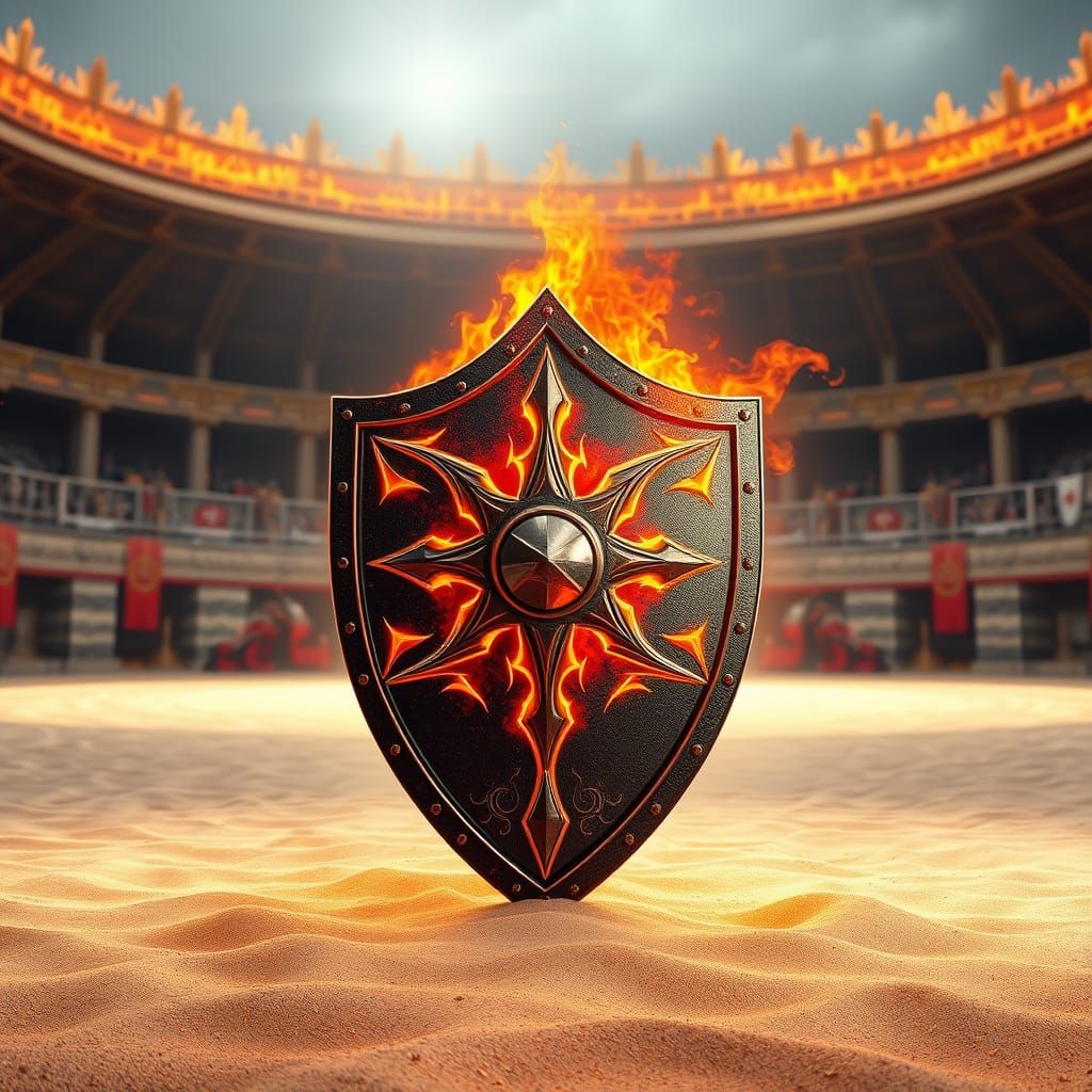 Fire elemental shield - Realistic Fire Elemental Shield in A...