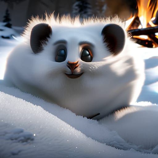 CUTE LITTLE BUG, FUZZY, BIG EYES, SWEET COZY SMILE CURLED UP IN A WHITE ...