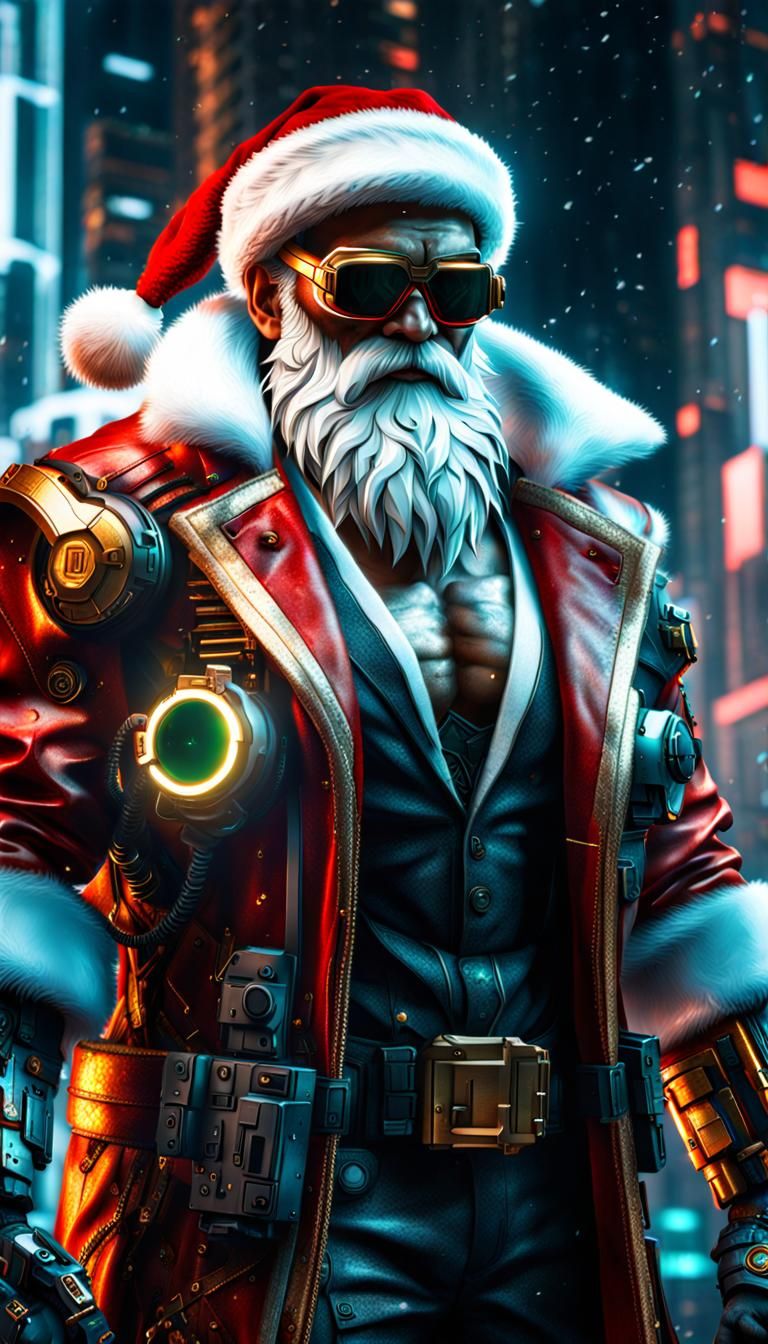 Cyber Santa - AI Generated Artwork - NightCafe Creator