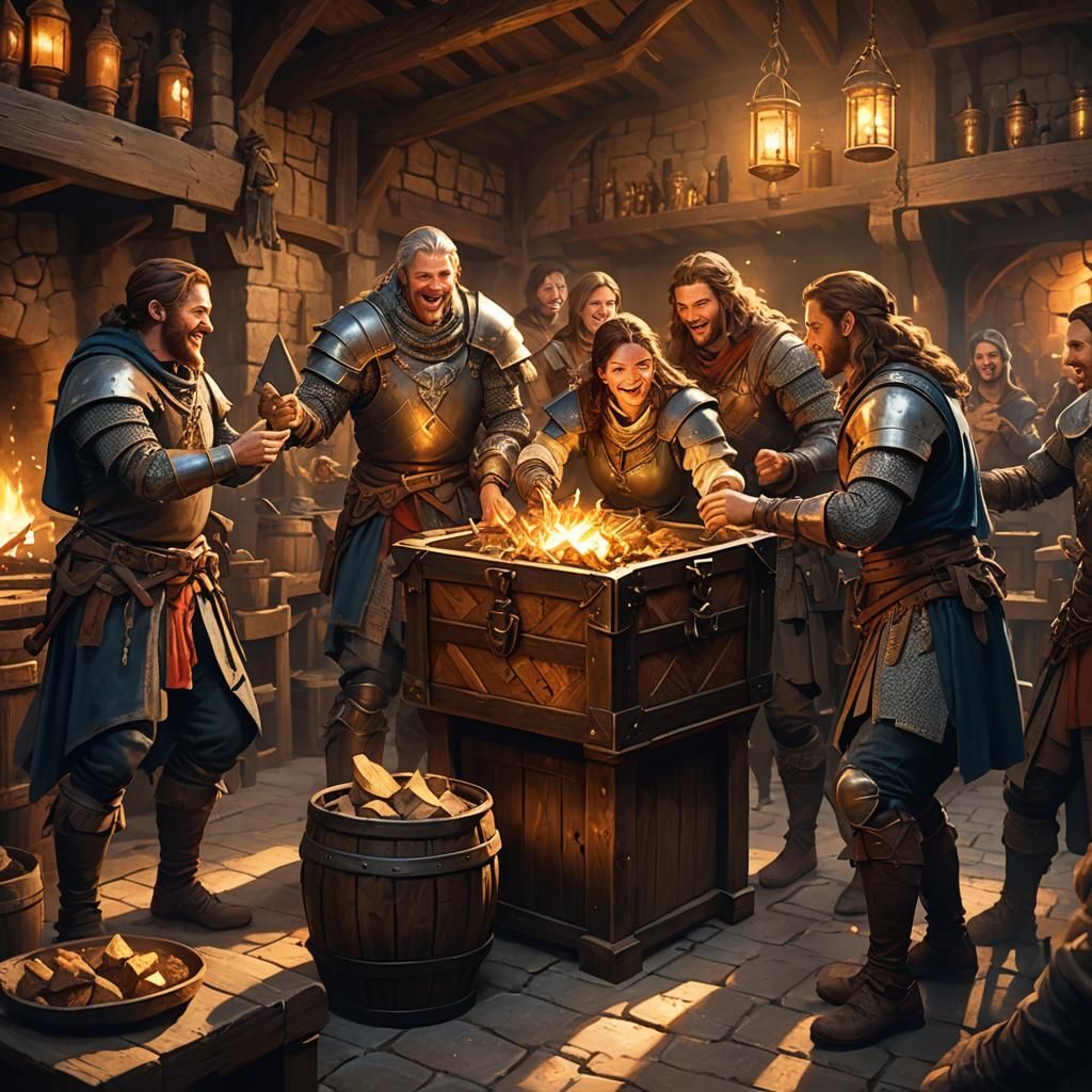 celebrating dnd win - Fantasy Adventurers Celebrate Legendar...