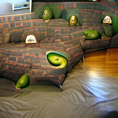 Avocado couch in avocado land - AI Generated Artwork - NightCafe Creator