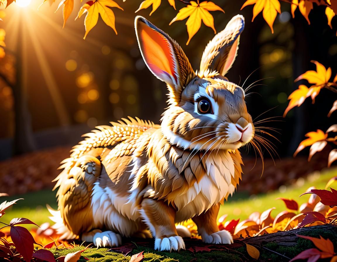 Lesser Golden Bunny-dragon - AI Generated Artwork - NightCafe Creator