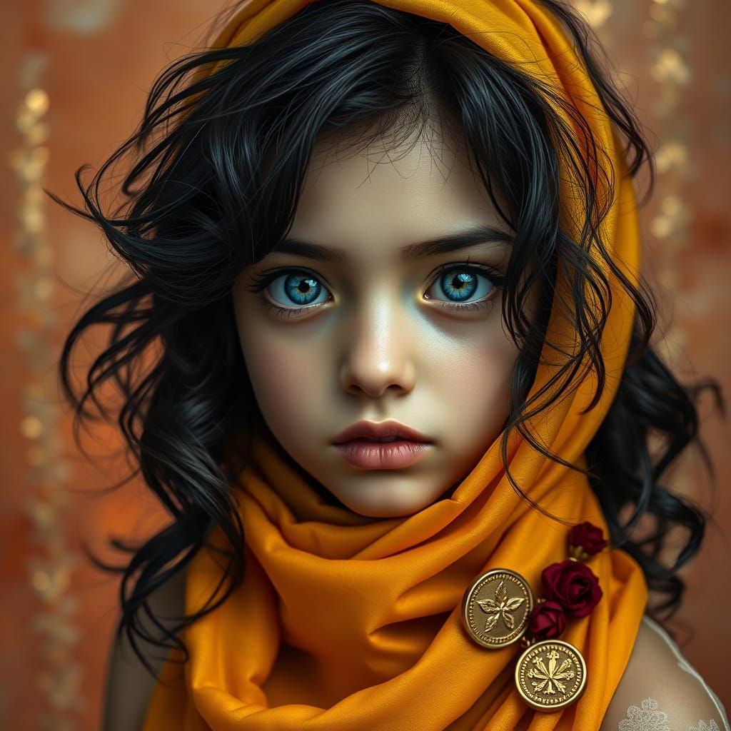 An image of a teenage girl with café au lait skin