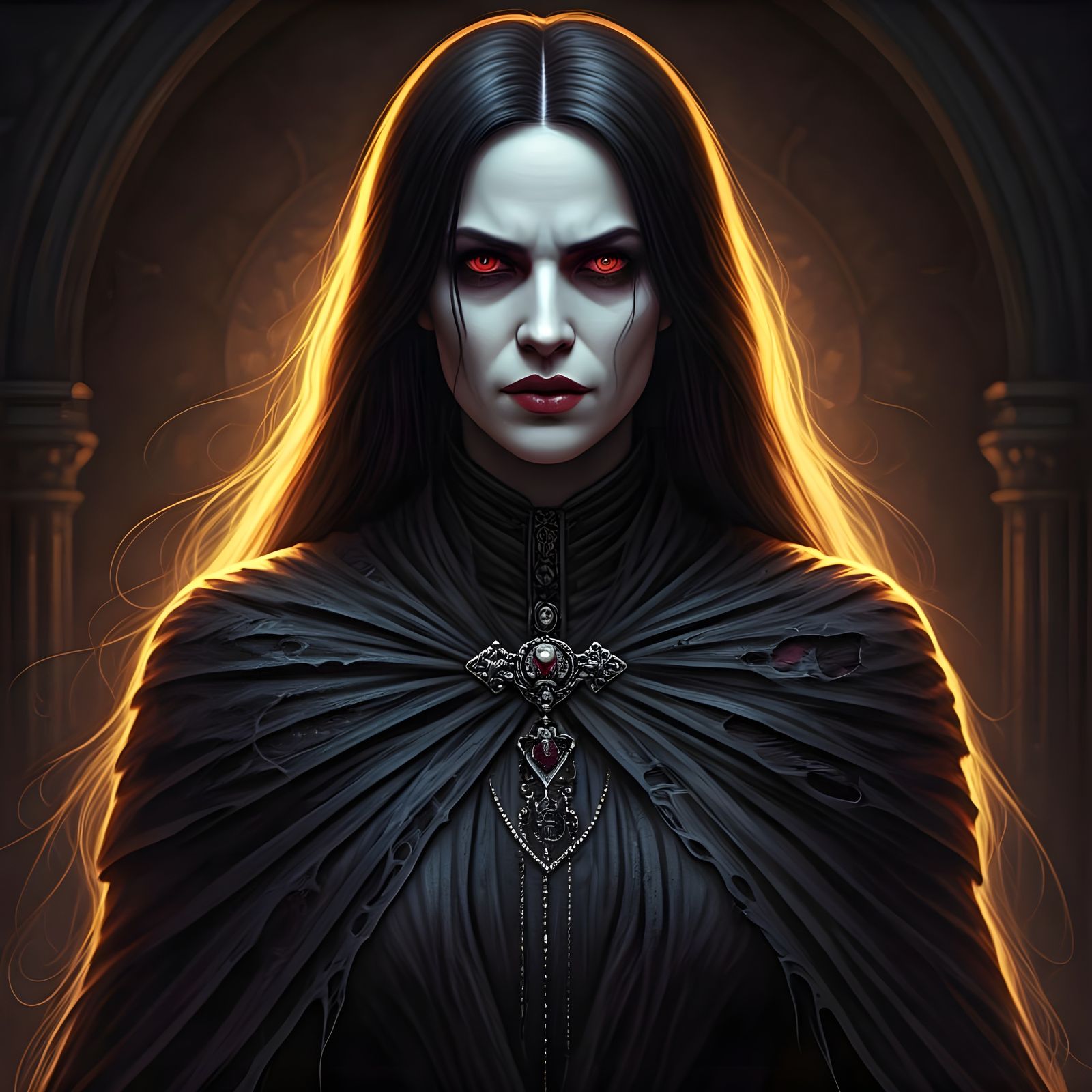 VAMP - Sultry Vampire Queen in Triadic Colors