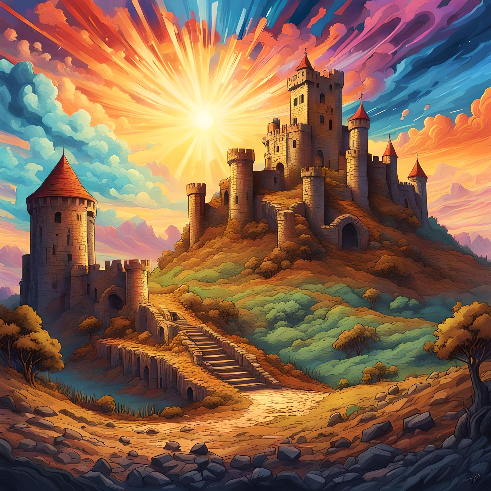Medieval Sun - AI Generated Artwork - NightCafe Creator