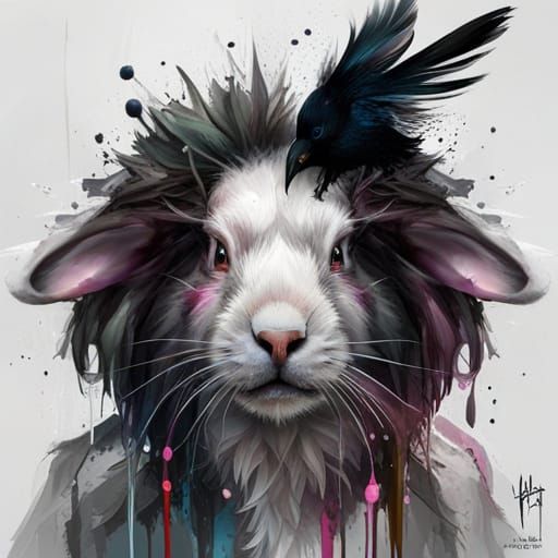 Adorable : ominous : whimsical : cute : close-up of a Animal Hybrid ...