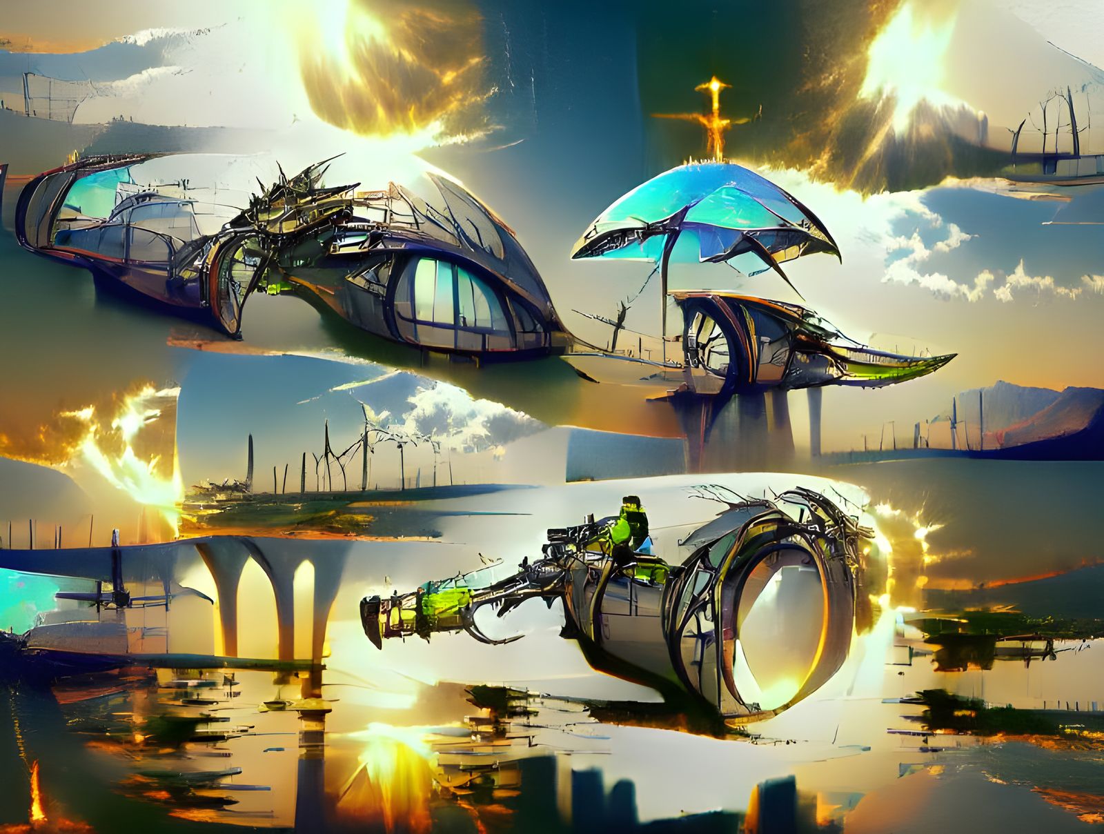 Half Solarpunk,Half Hydropunk concept art trending on Artstation - AI ...