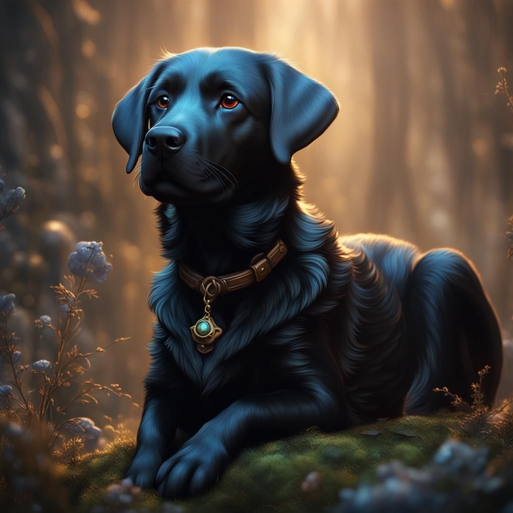 black labrador adorable - AI Generated Artwork - NightCafe Creator